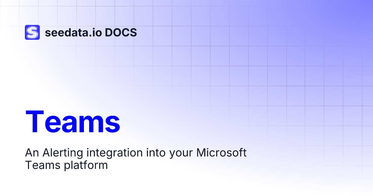 Teams | seedata.io DOCS